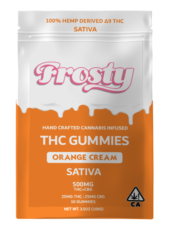 Delta 9 THC Sativa Gummies - Orange Cream | Frosty Co