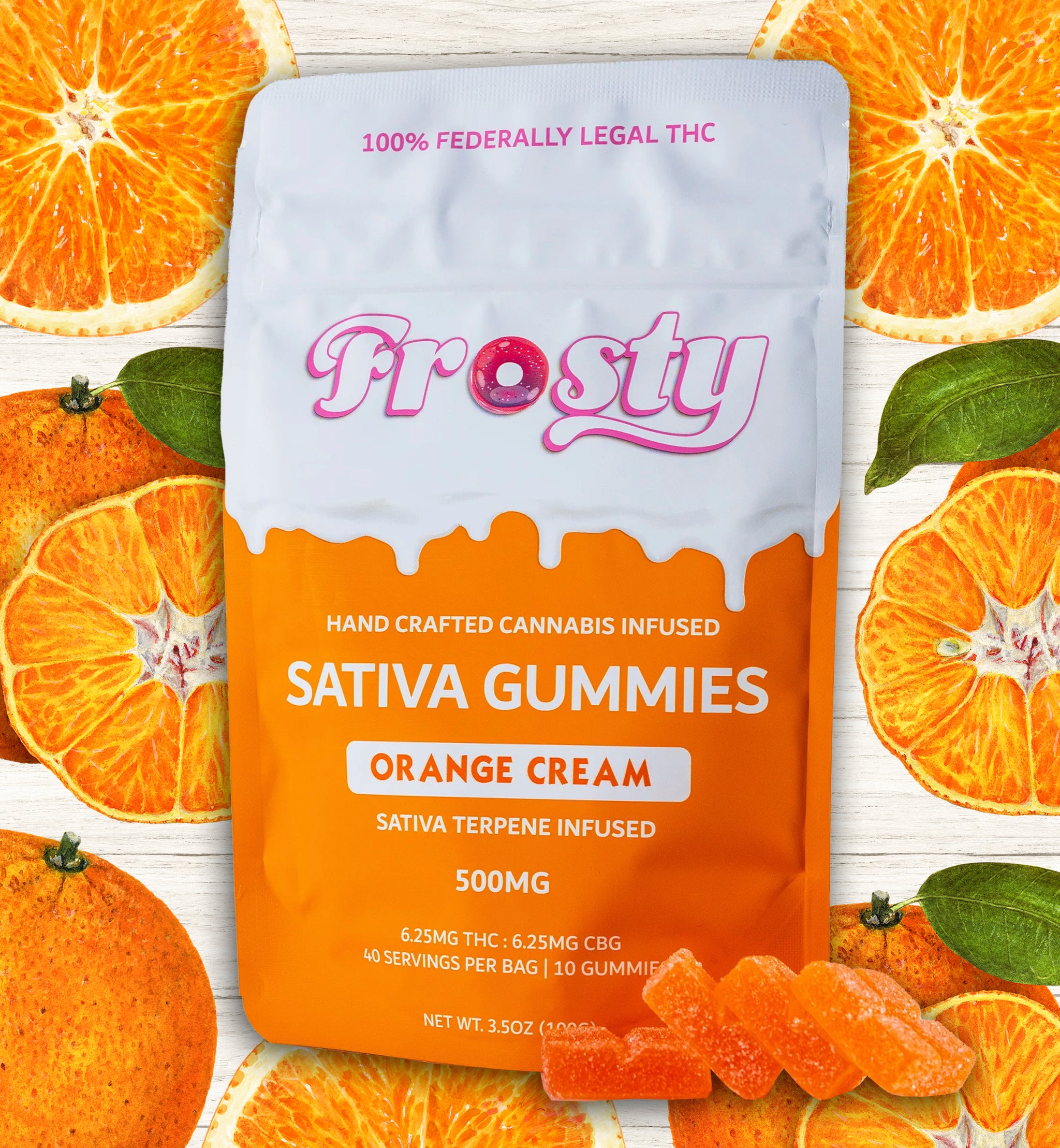 Delta 9 THC Sativa Gummies - Orange Cream | Frosty Co